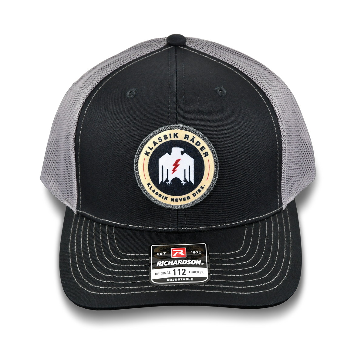 KLASSIK RÄDER OFFICIAL | RICHARDSON 112 SNAP BACK HAT | Gray and Black
